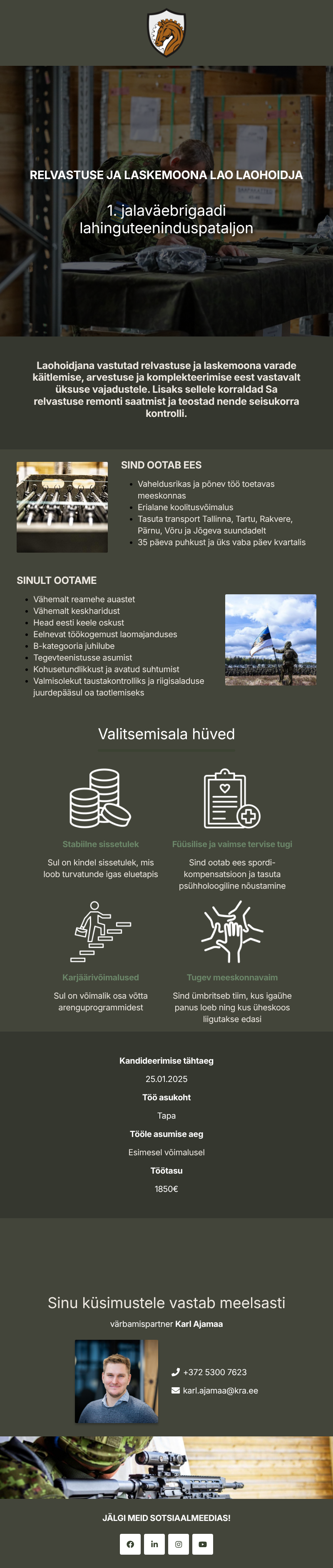 Laohoidja, Kaitseressursside Amet | CV.ee